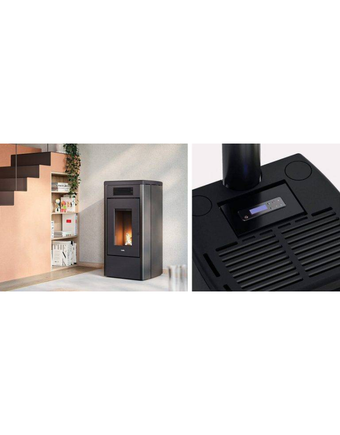 Piec wolnostojący na pellet Cadel Atena Plus 12kW - wersja kaflowa